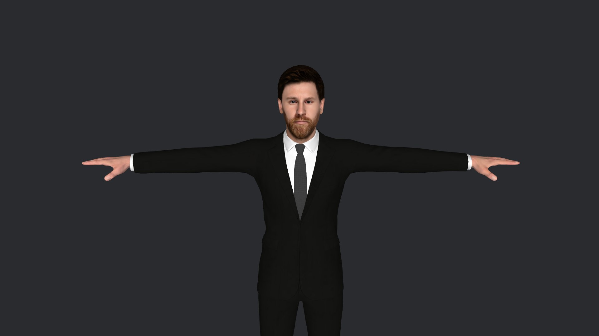 3D Lionel Messi Hyper Realistic Full Body Fully Rigged Character Model ...