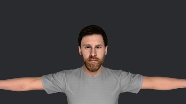 modelo 3d Lionel Messi Personaje 3D hiperrealista de cuerpo completo y ...