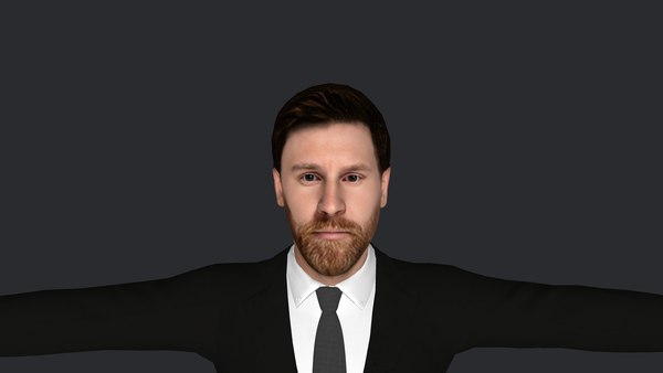 Lionel Messi Personagem 3D hiper-realista de corpo inteiro totalmente ...