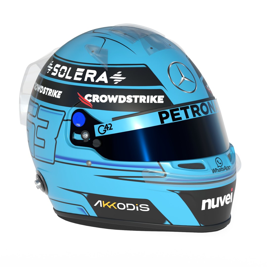 F1 George Russel Helmet 2024 3D Model - TurboSquid 2251929
