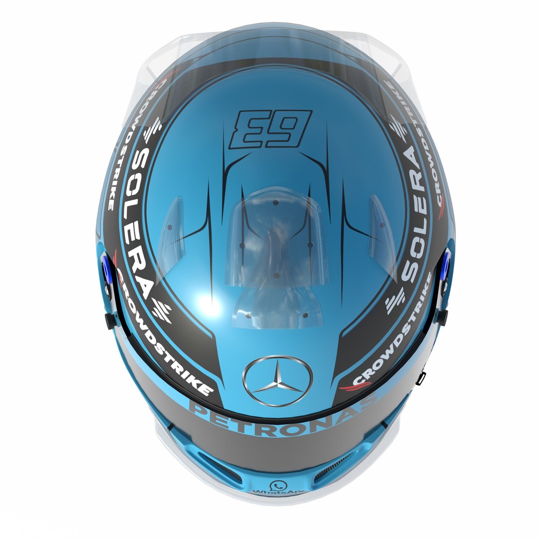 F1 George Russel Helmet 2024 3D Model - TurboSquid 2251929