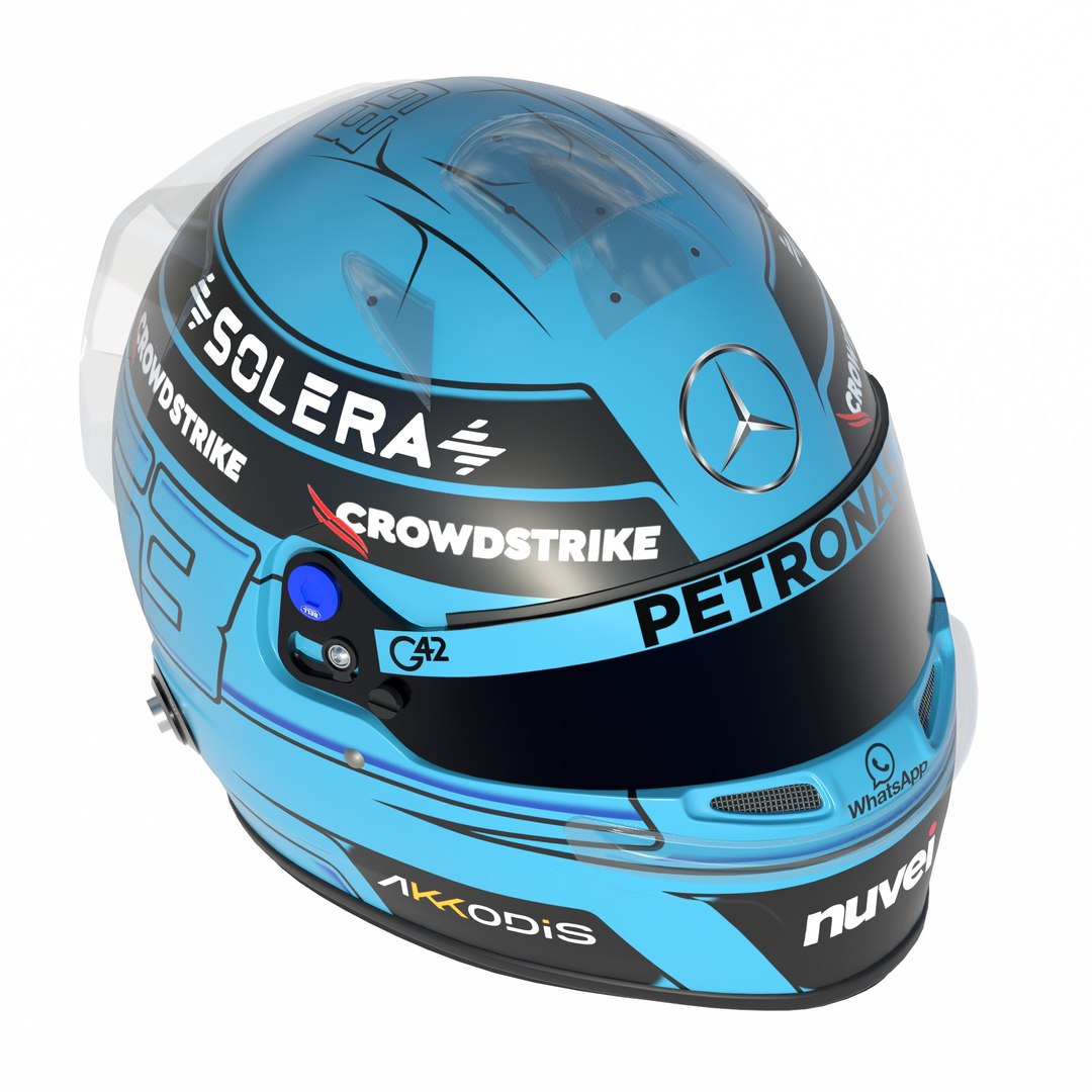 F1 George Russel Helmet 2024 3D Model - TurboSquid 2251929