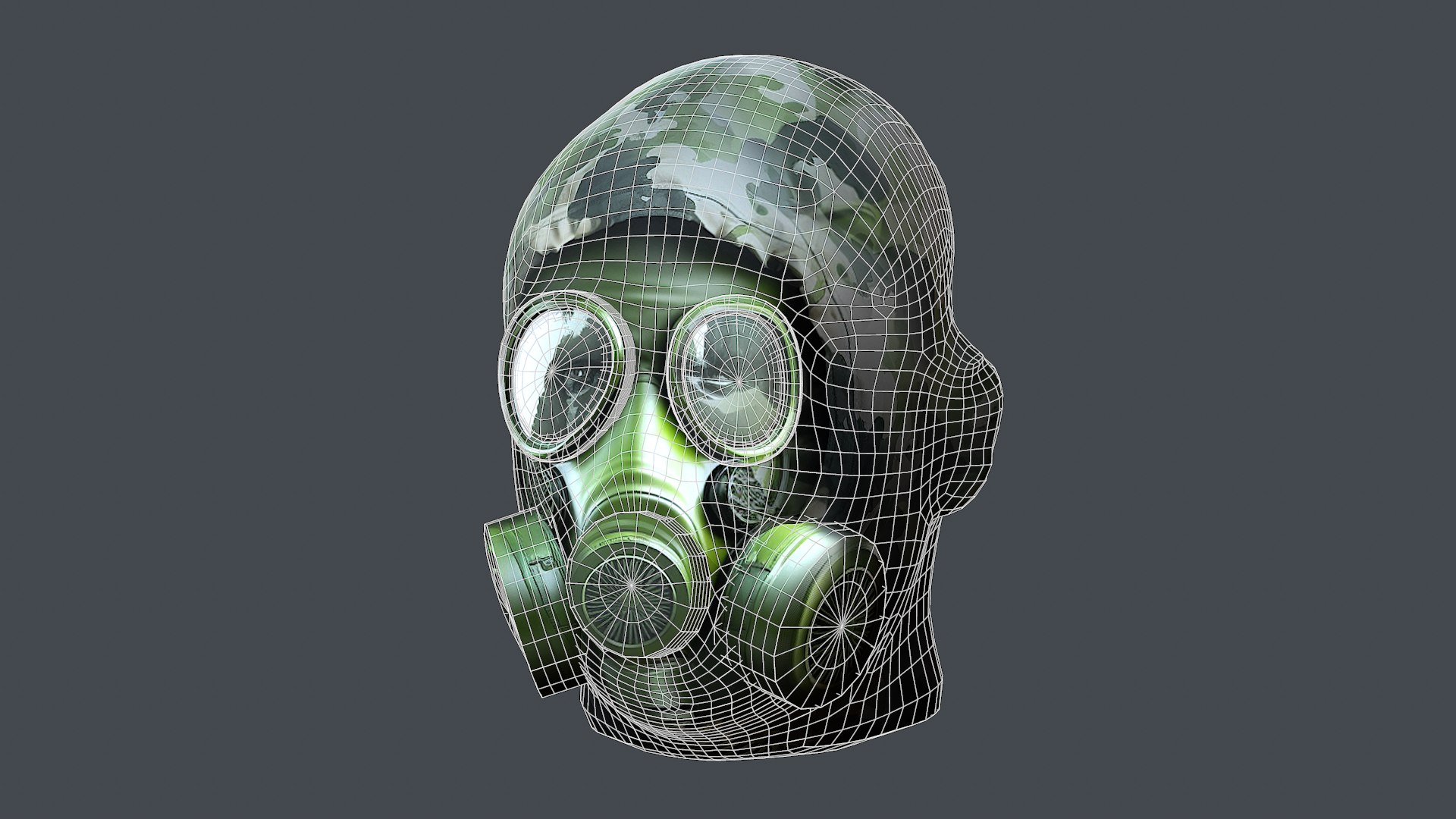 3D Gas mask protection plastic Black model - TurboSquid 2057923