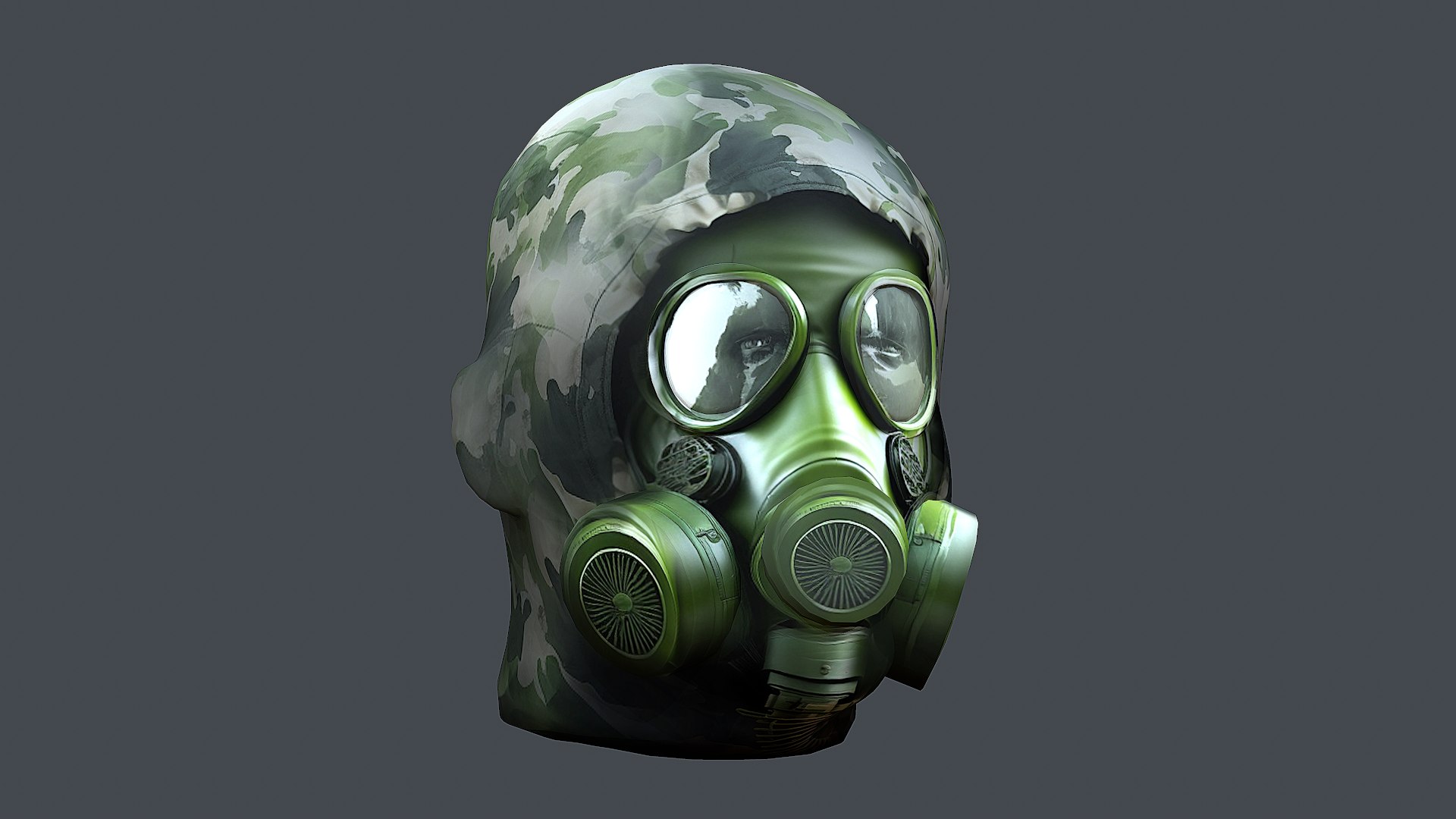 3D Gas mask protection plastic Black model - TurboSquid 2057923
