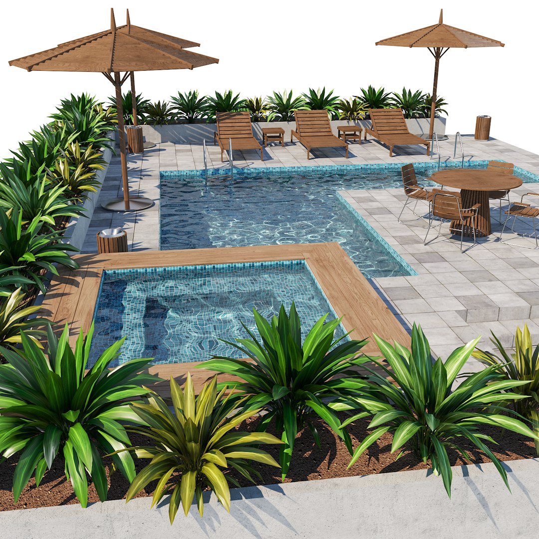 Swimming pool 3D model - TurboSquid 1724823