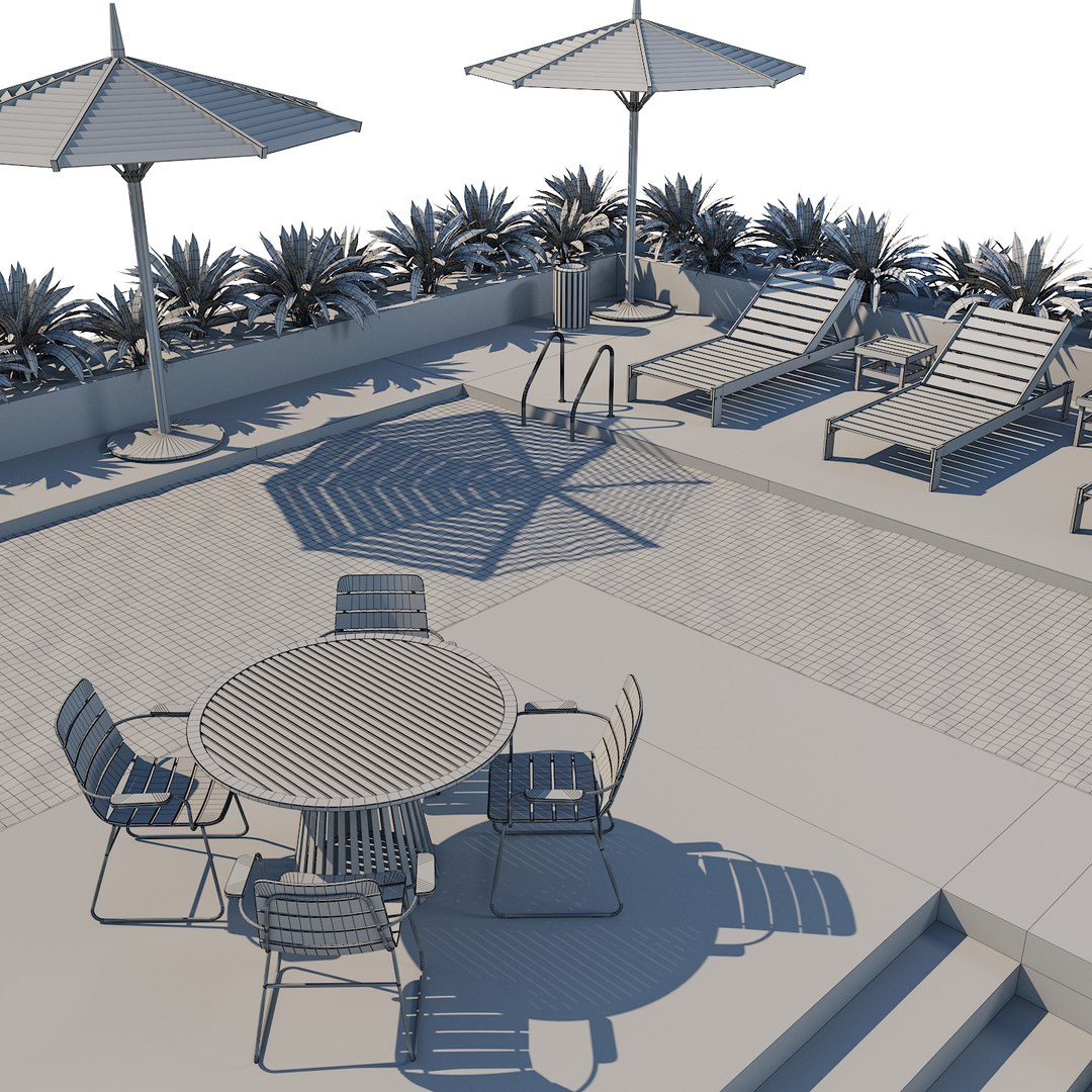 Swimming pool 3D model - TurboSquid 1724823