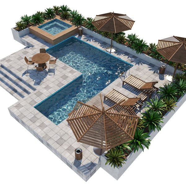 Swimming pool 3D model - TurboSquid 1724823