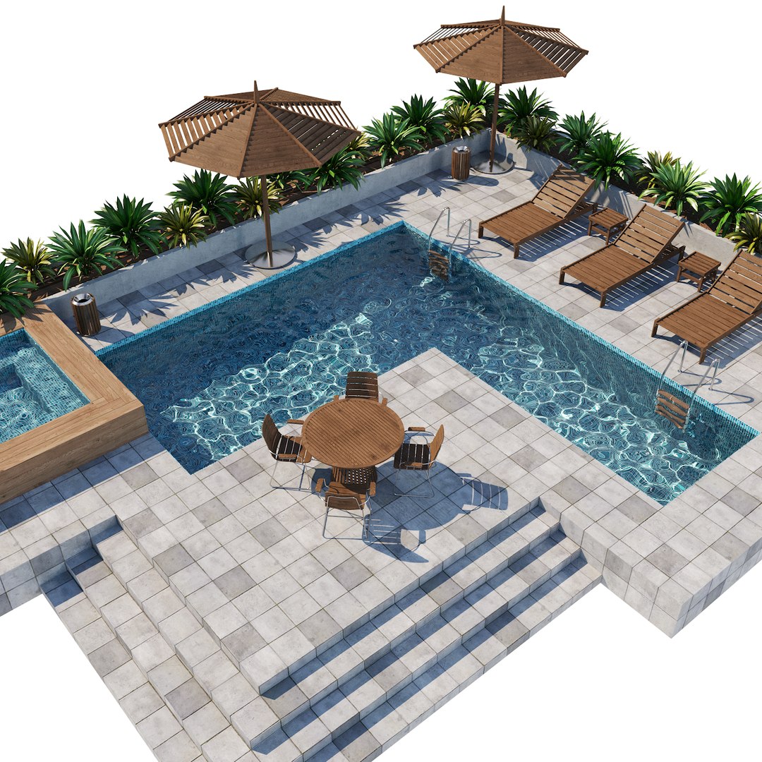 Swimming pool 3D model - TurboSquid 1724823