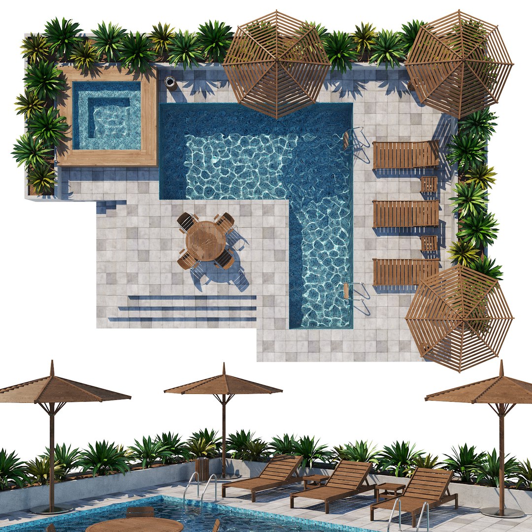 Swimming pool 3D model - TurboSquid 1724823