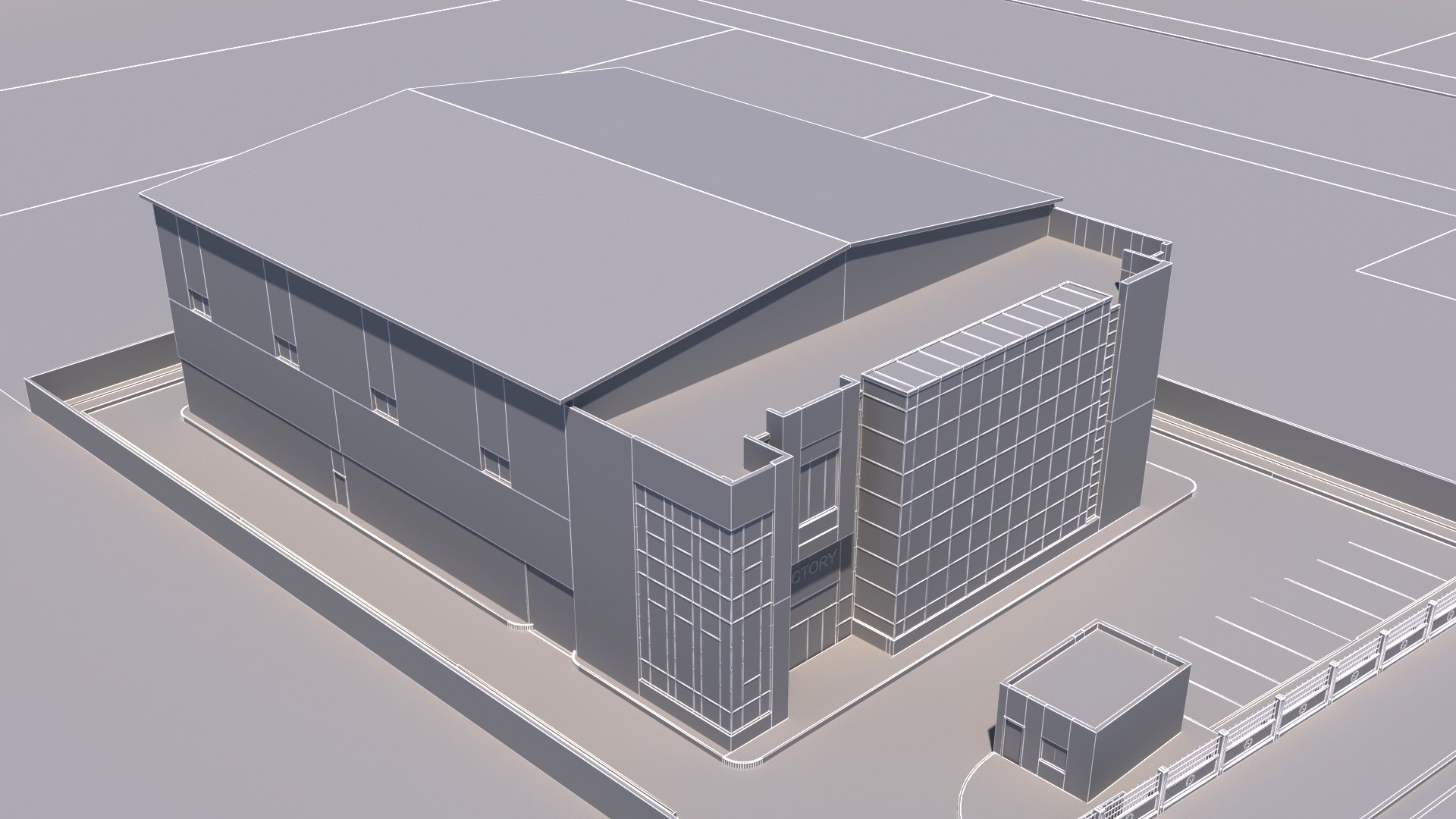 3D Factory Building - TurboSquid 1700553