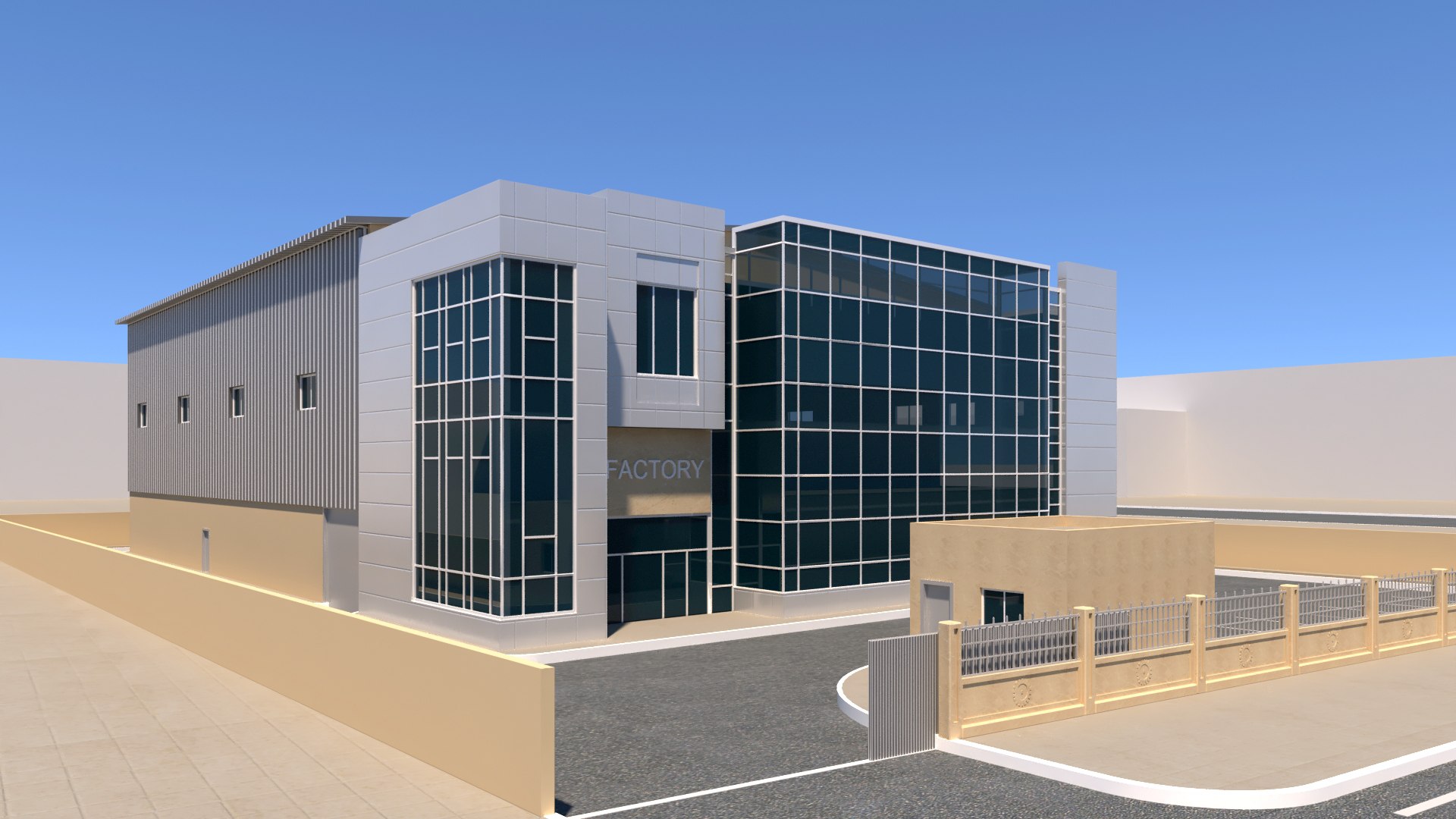 3D Factory Building - TurboSquid 1700553