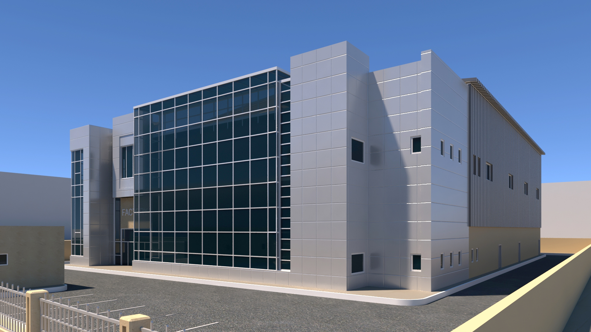 3D factory building - TurboSquid 1700553