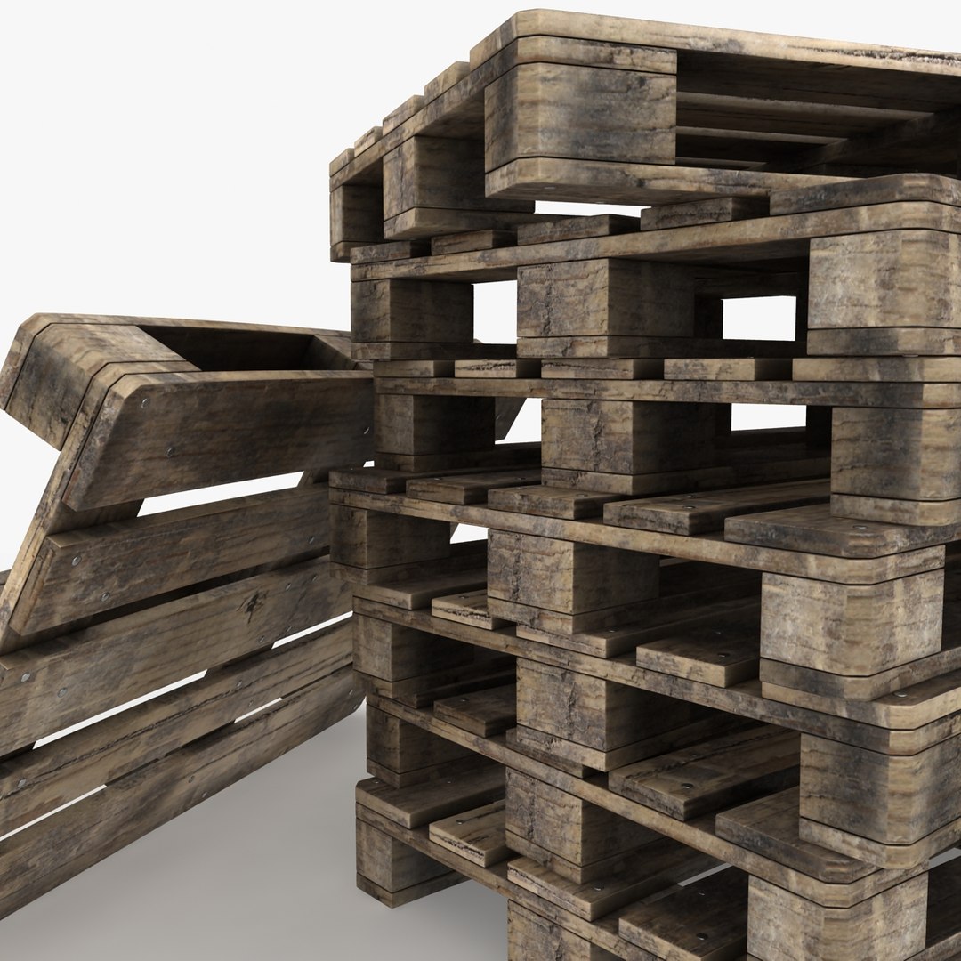3d model pallets old