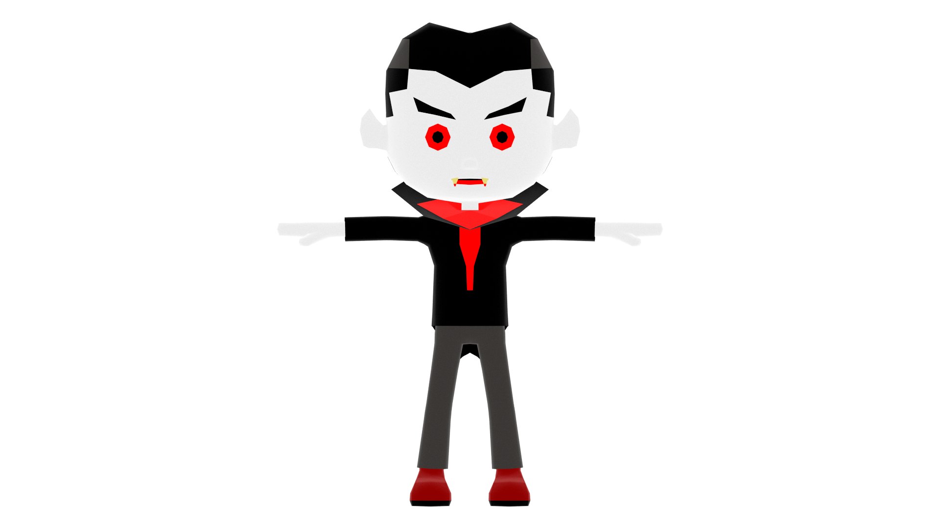 Vampire Male - OBJ - Low Poly Quad Model - TurboSquid 1785530