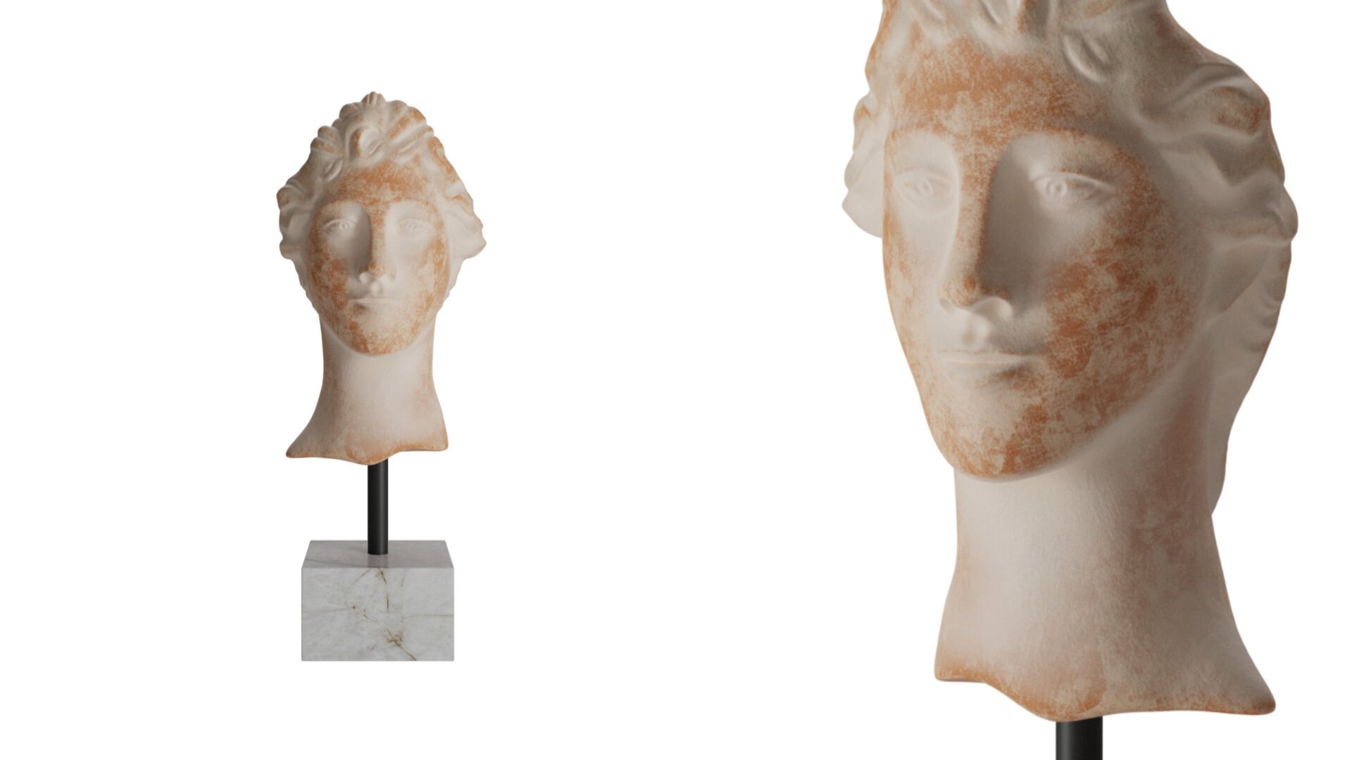 3D Model Roman Head Sculpture - TurboSquid 2225302