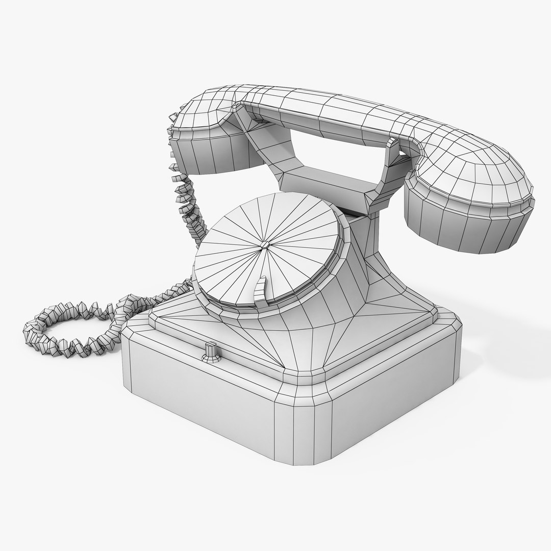 3D Old Phone - TurboSquid 1833579