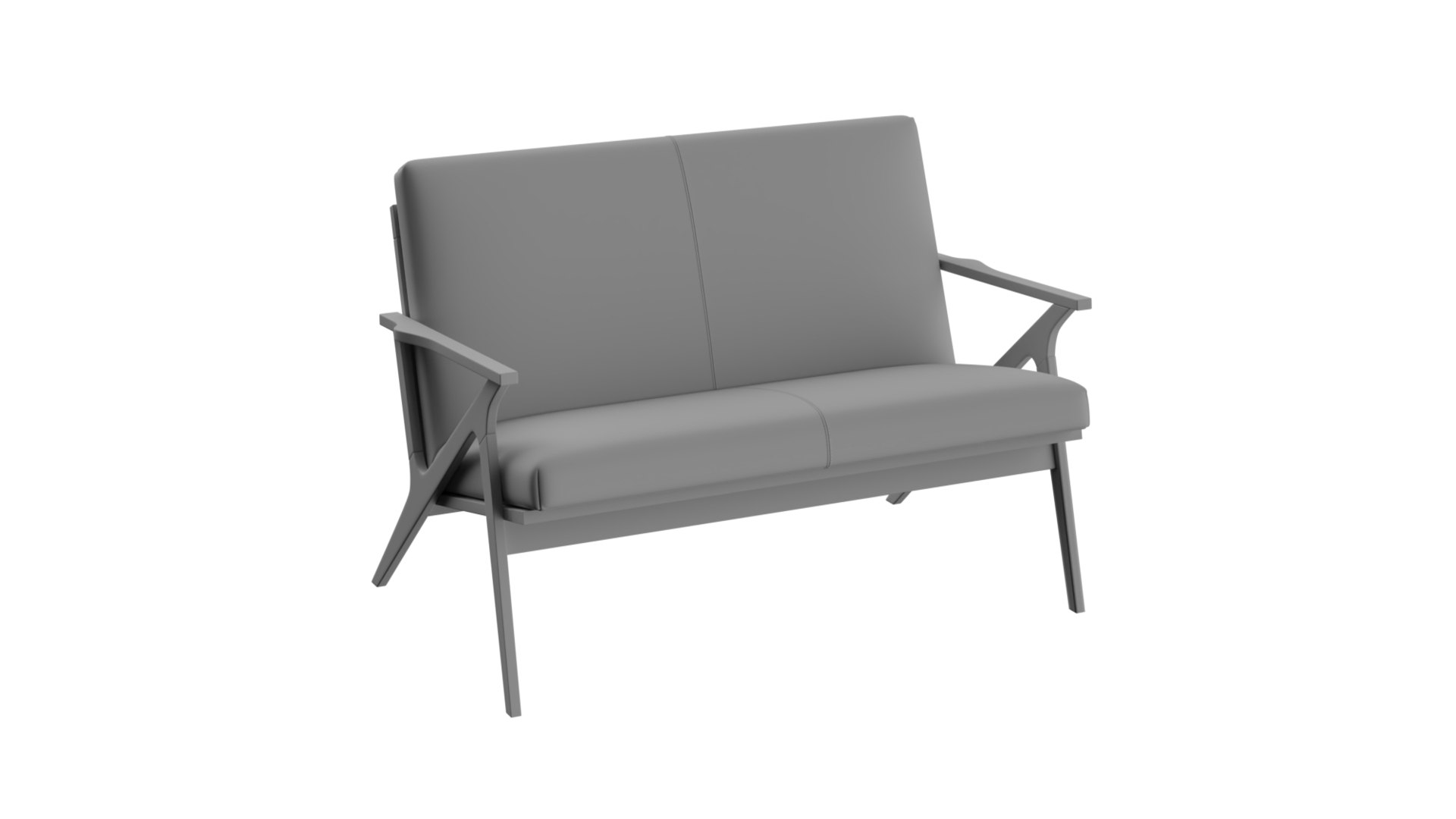 3D Cavell Leather Loveseat - TurboSquid 2244114