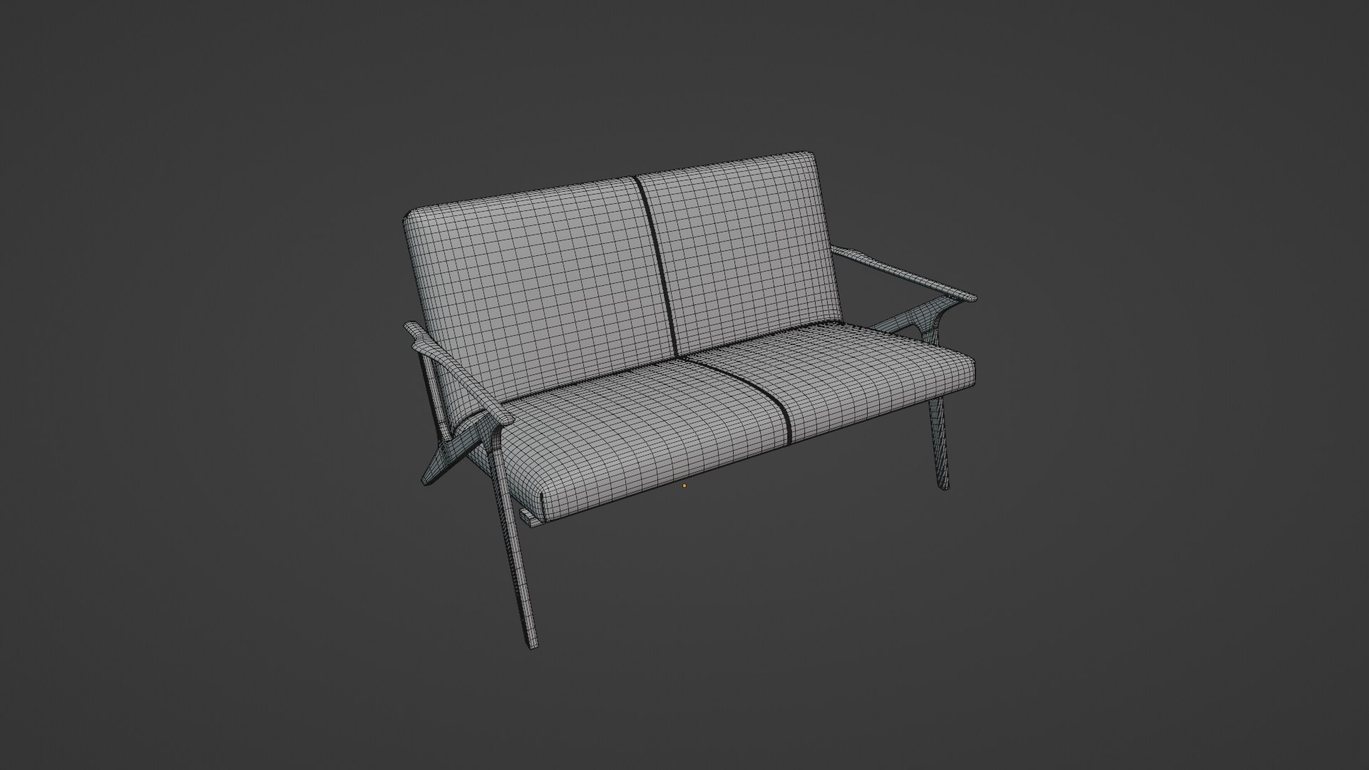 3D Cavell Leather Loveseat - TurboSquid 2244114