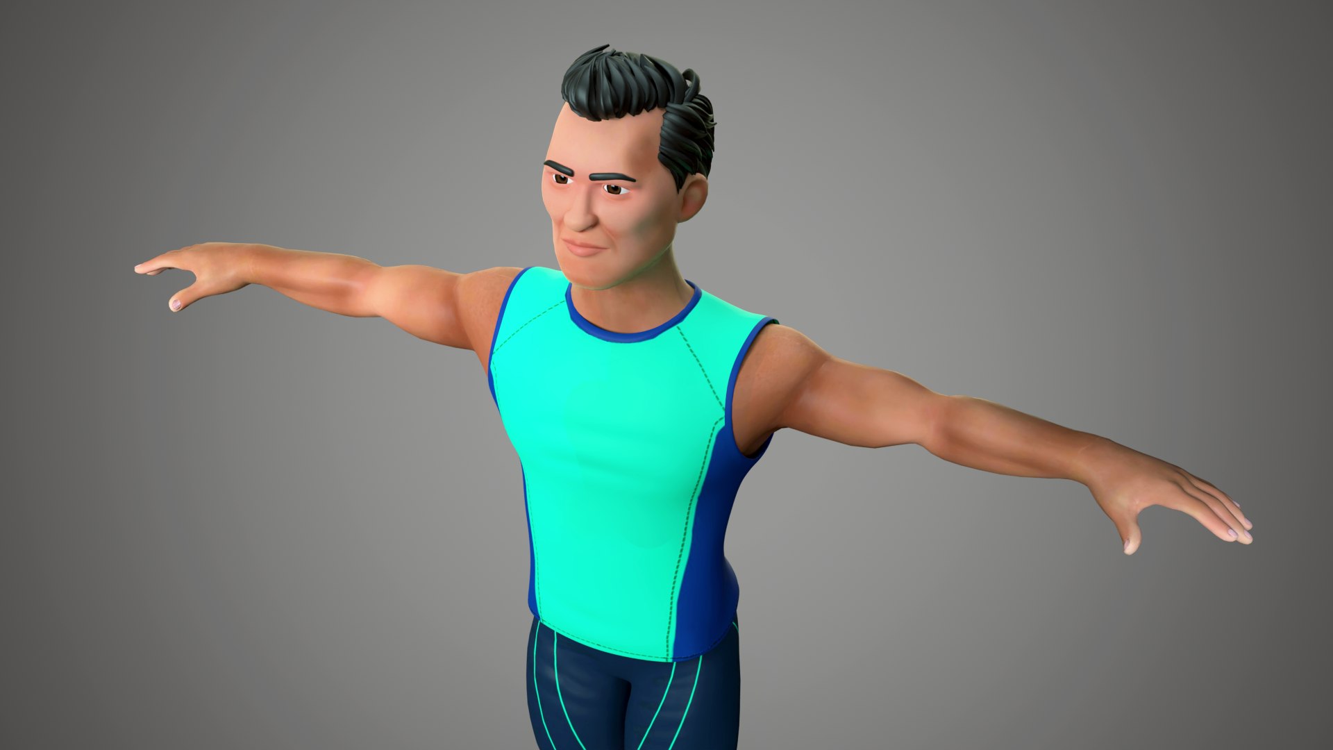 Athlete Rigged Male Model 3D Model - TurboSquid 2053241
