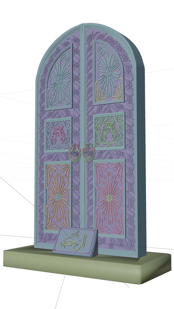 Door Of Nabawi Mosque Bab Al-Rahmah Model - TurboSquid 2242308