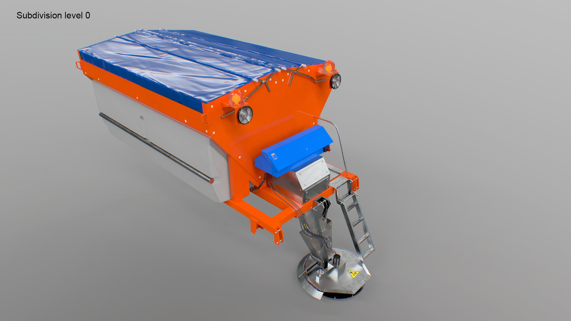 3D Road Salt Spreader Model - Winter Snow Removal Equipment For Trucks ...