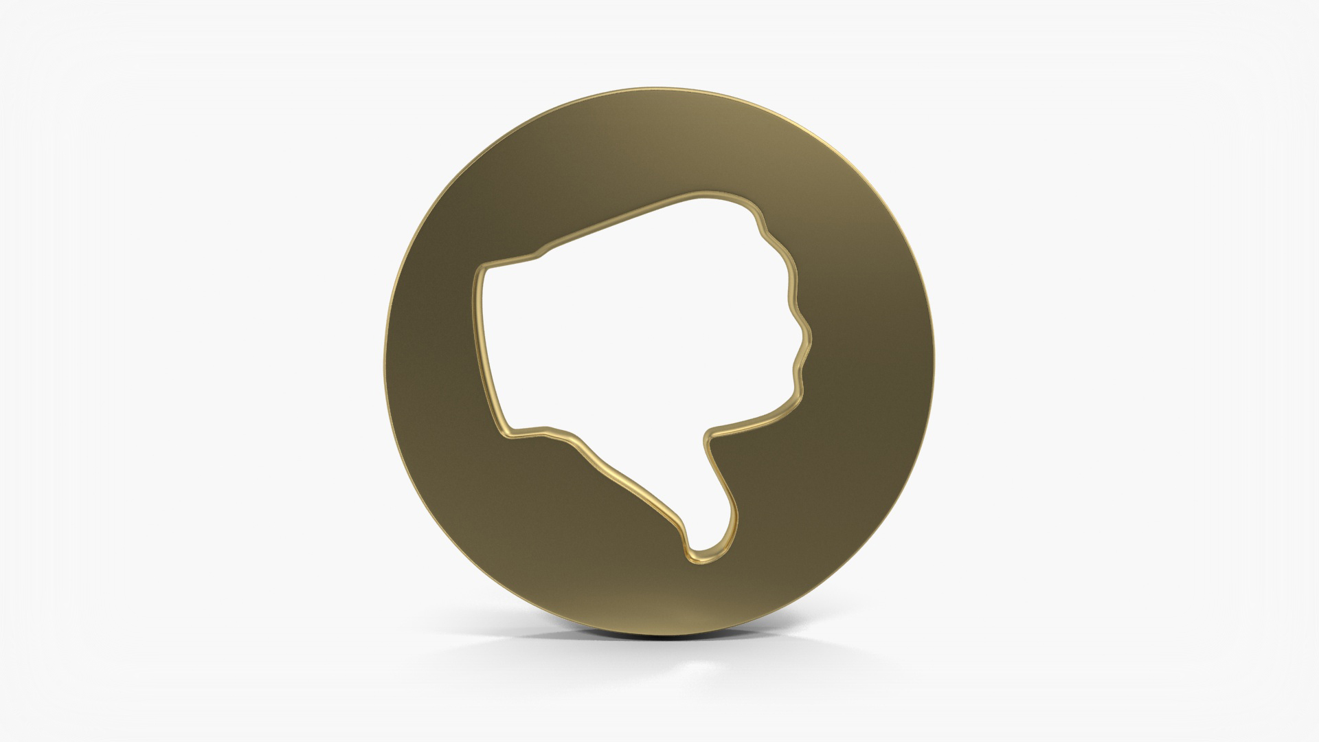 3D Thumbs Down Circular Dislike Symbol Gold - TurboSquid 2060774