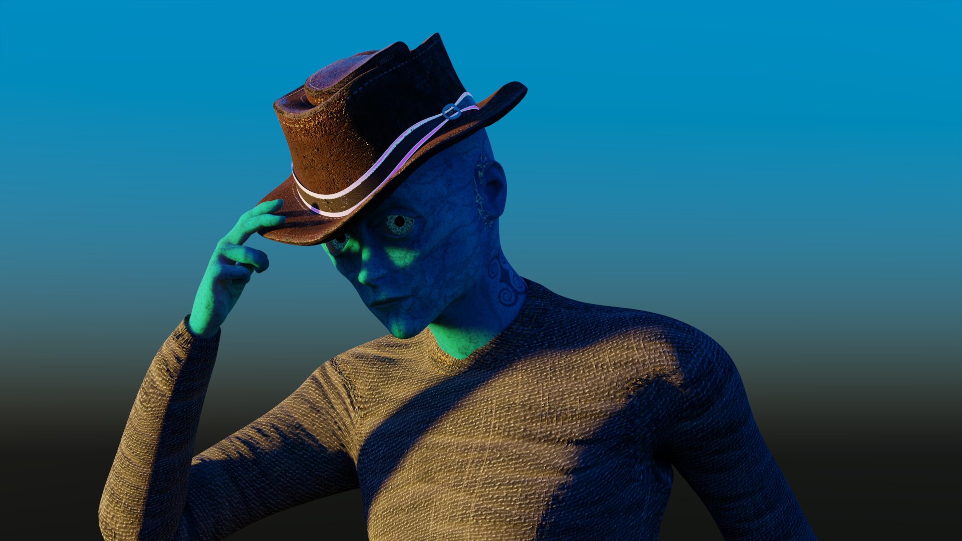 Cowboy Alien model - TurboSquid 1924495