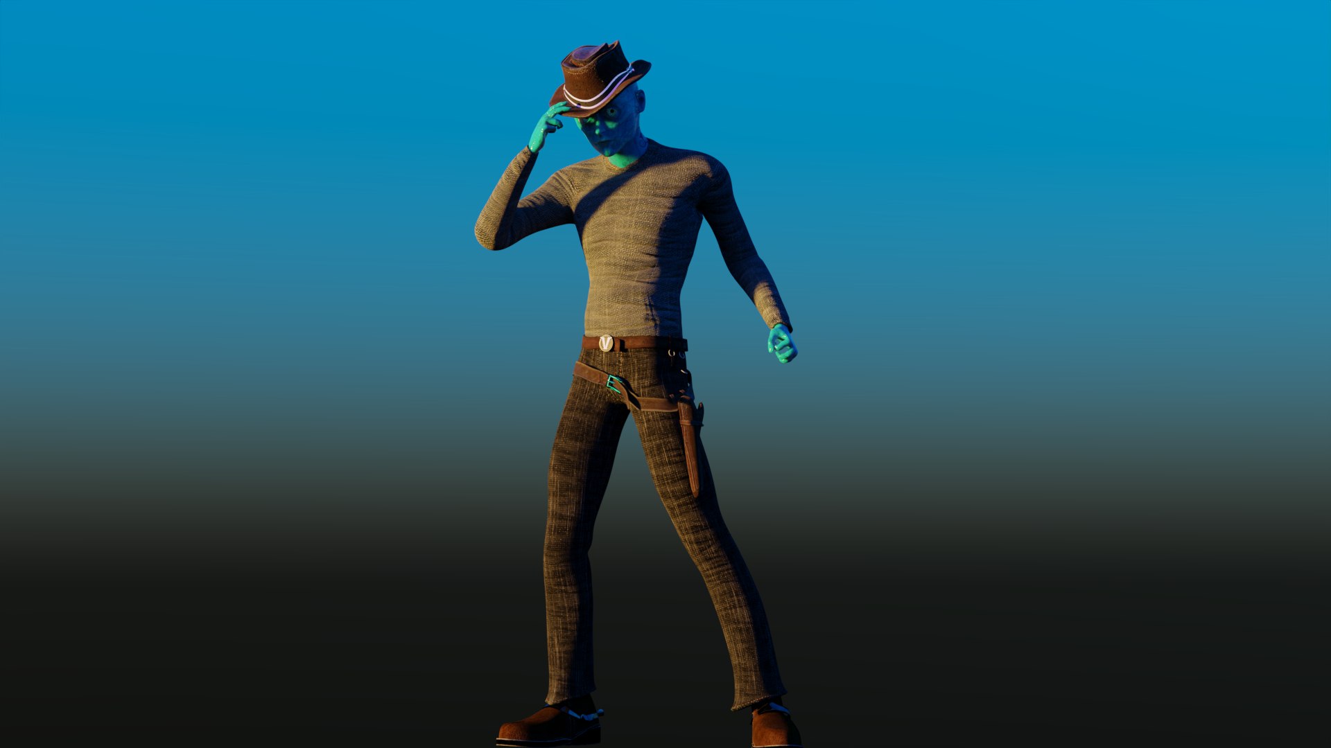Cowboy Alien model - TurboSquid 1924495