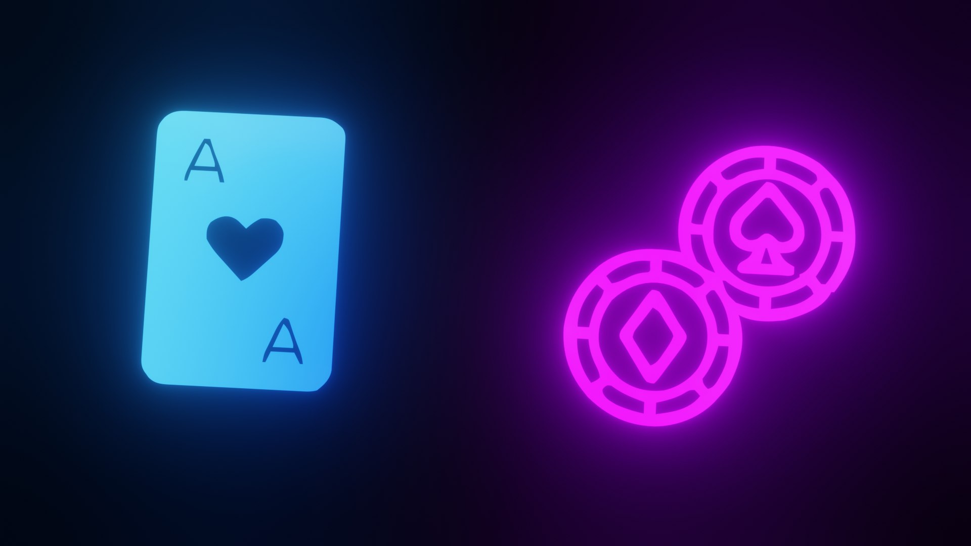 3D Neon Casino Symbols Model - TurboSquid 2197866