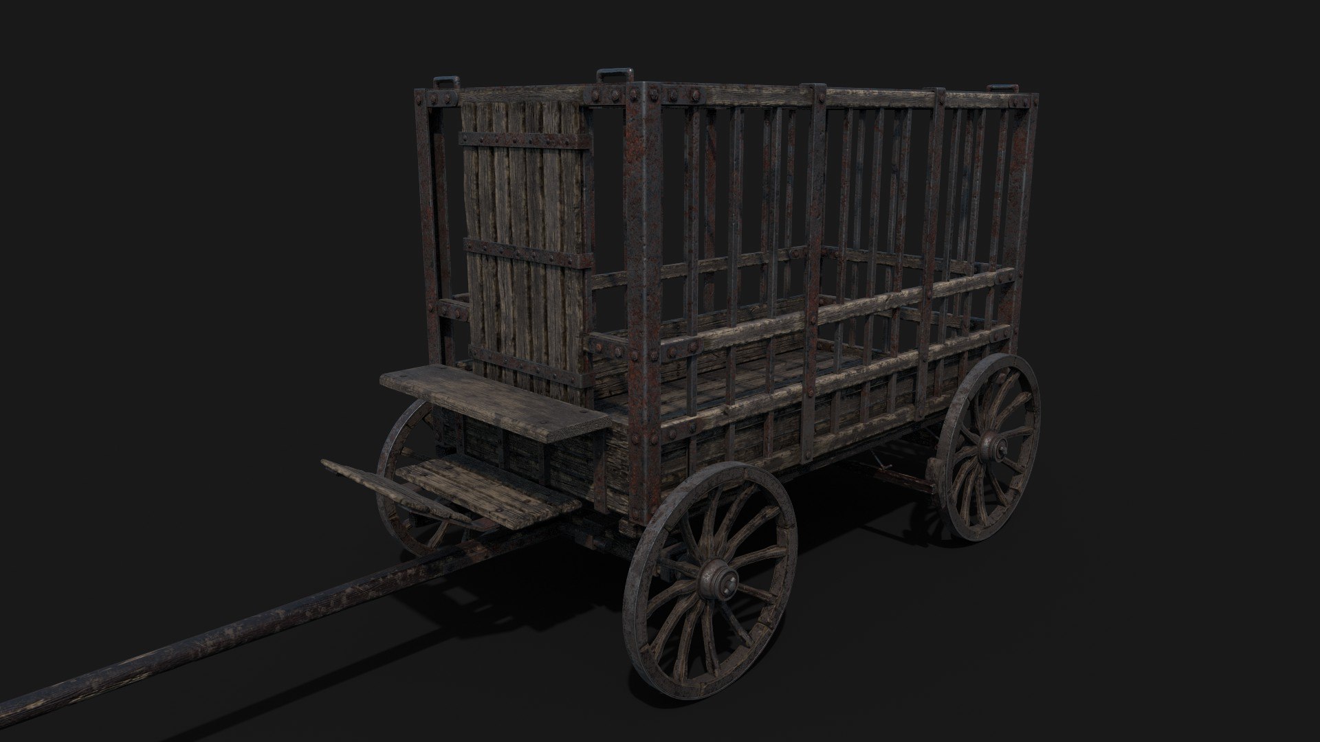 3D Prison Cart - TurboSquid 1241946