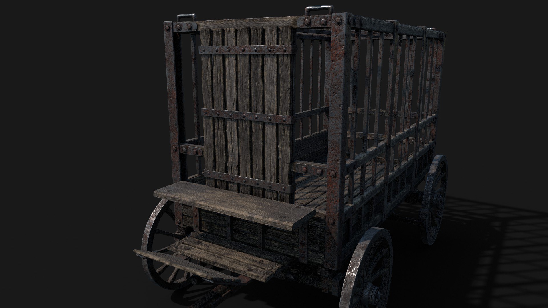 3D Prison Cart - TurboSquid 1241946