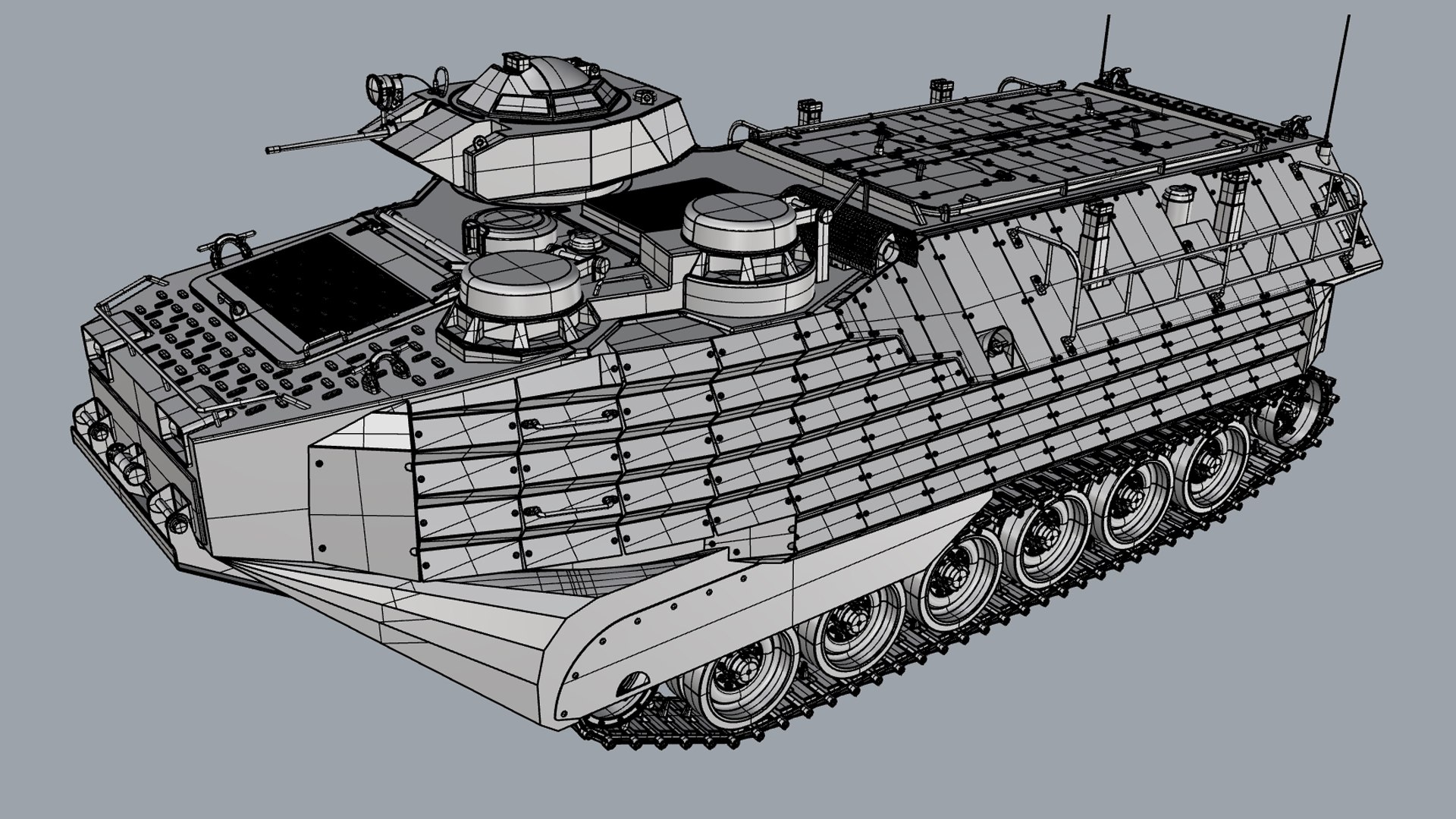 Amphibious Assault Vehicle AAV7 3D Model - TurboSquid 2342428