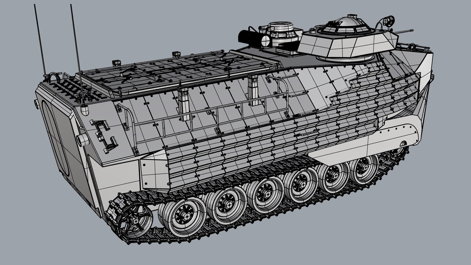 Amphibious Assault Vehicle AAV7 3D Model - TurboSquid 2342428