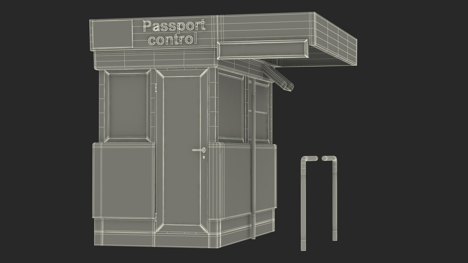 3D Passport Control Blue - TurboSquid 2092942