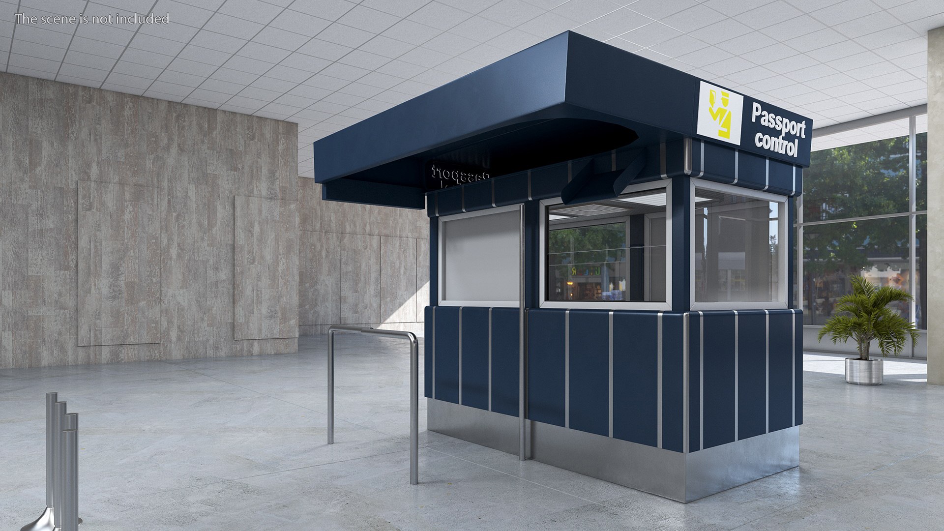 3D Passport Control Blue - TurboSquid 2092942