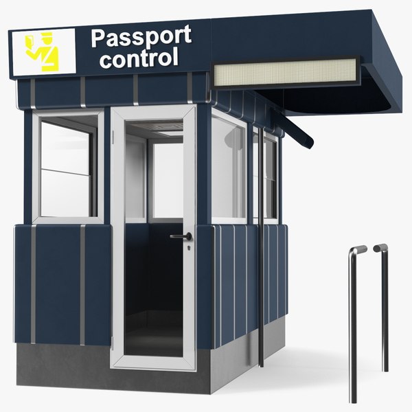 modelo 3d Passport Control Blue - TurboSquid 2092942