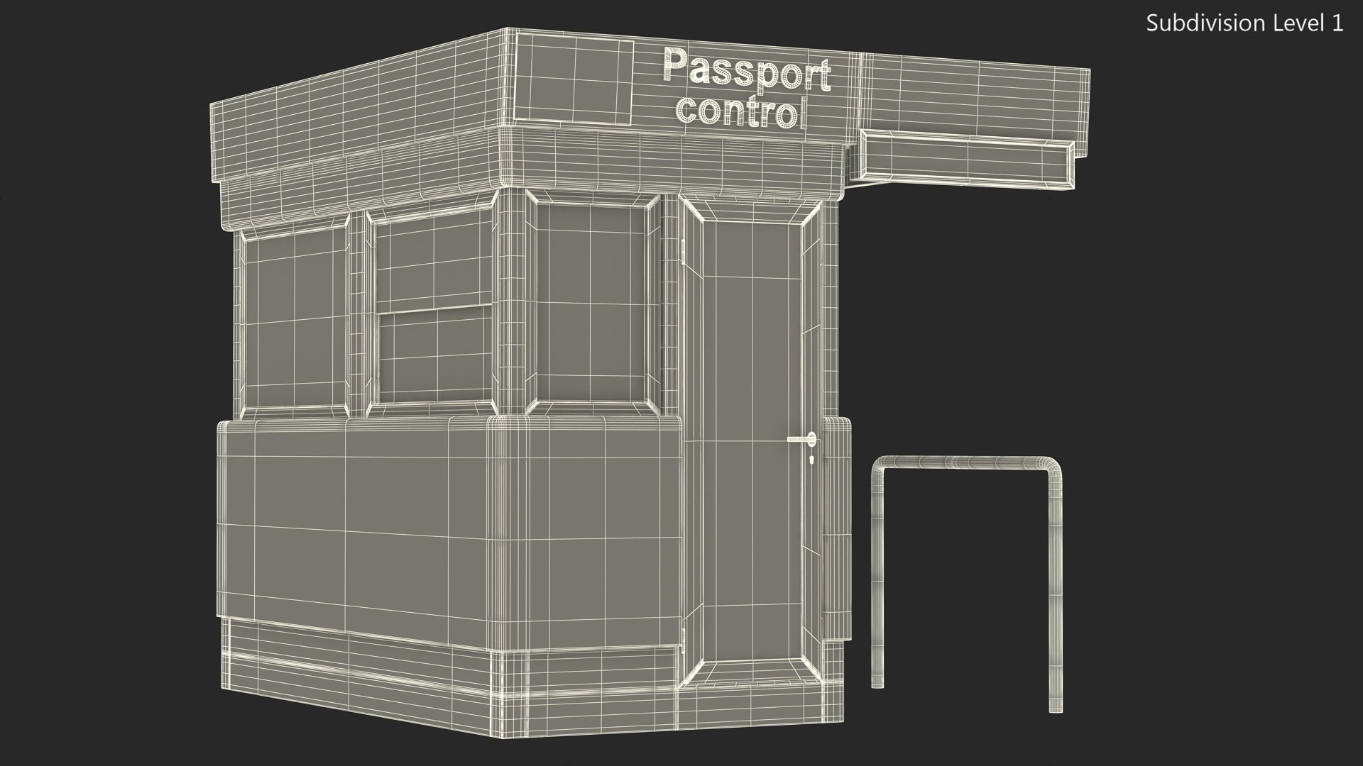 3D Passport Control Blue - TurboSquid 2092942