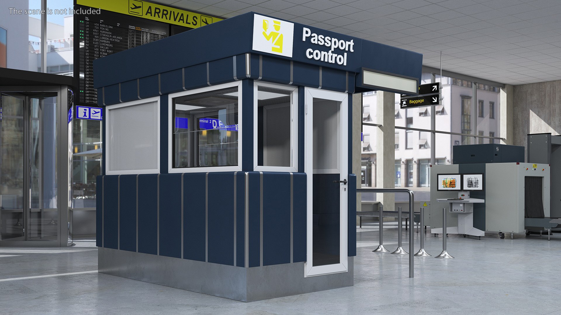 3D Passport Control Blue - TurboSquid 2092942