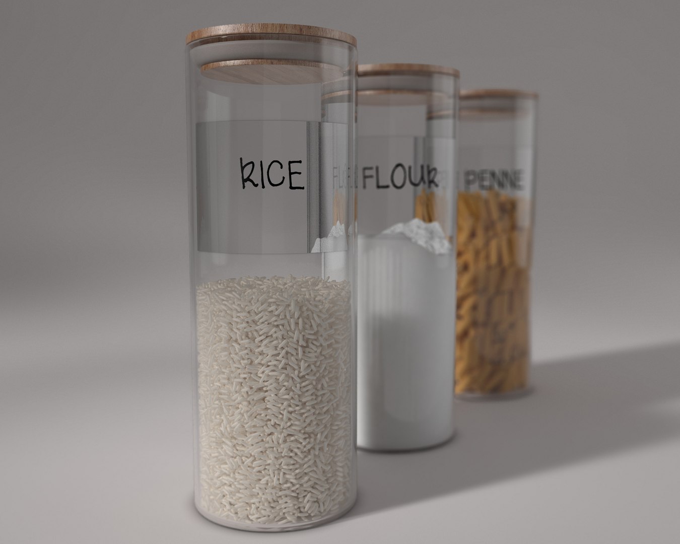 Jar Rice Pasta Flour 3D - TurboSquid 1552014