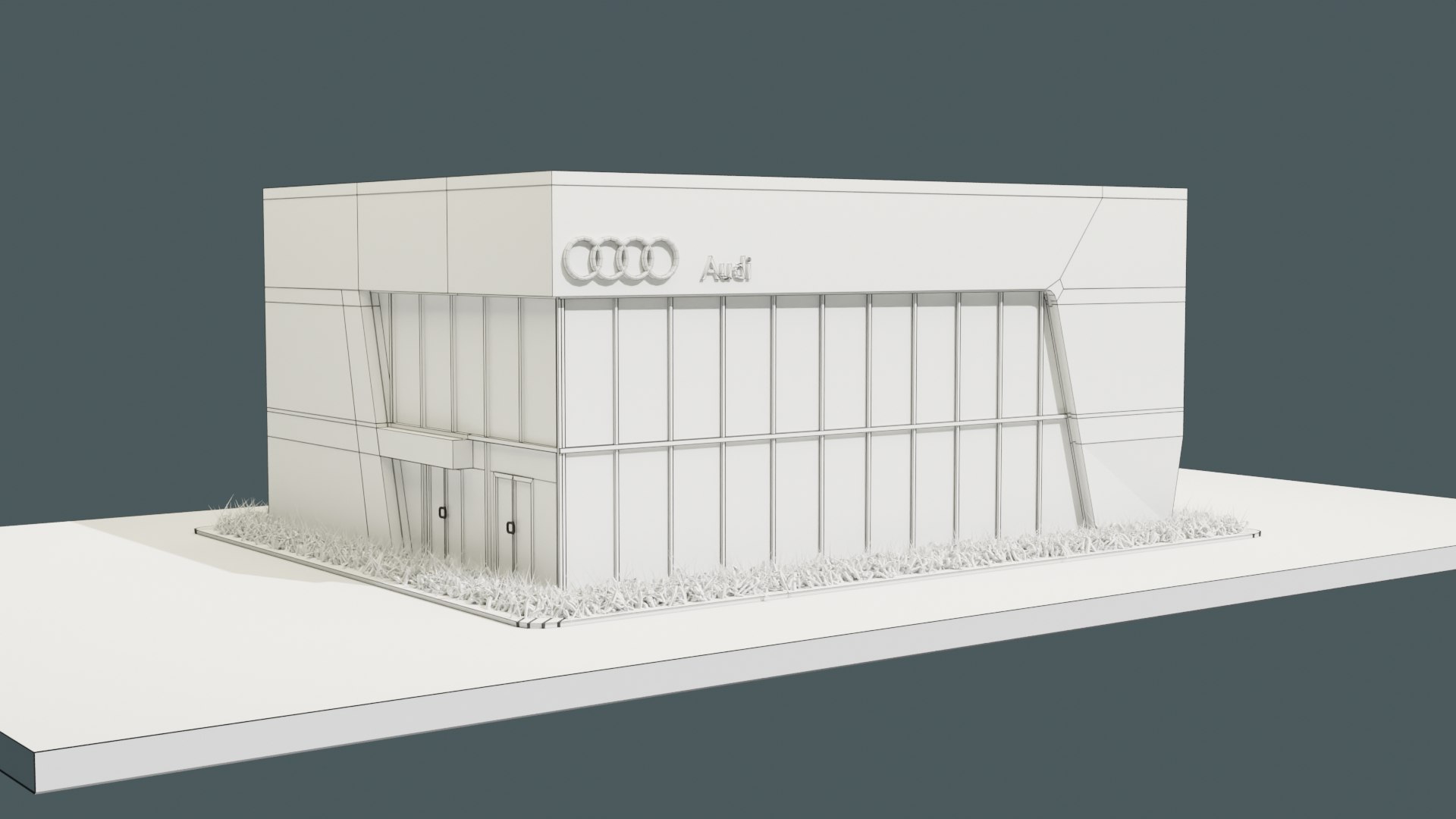 Audi Car Showroom-gallery 3D Model - TurboSquid 1702848