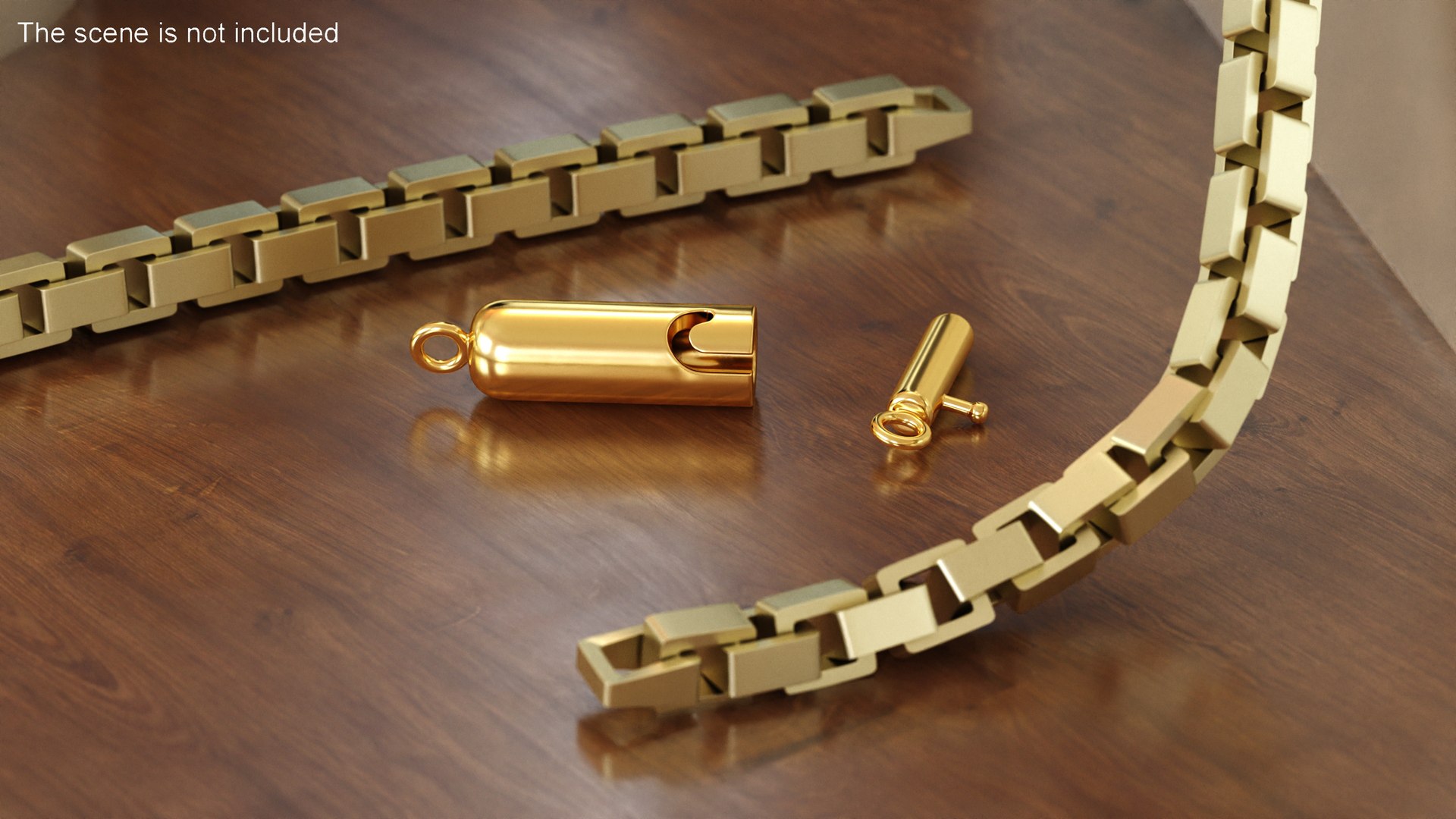 Bayonet Bracelet Clasp Gold 3D - TurboSquid 2122019