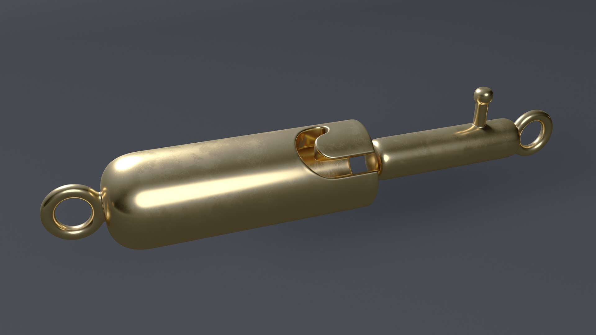Bayonet Bracelet Clasp Gold 3D - TurboSquid 2122019