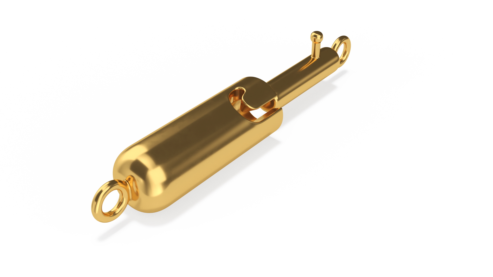 Bayonet Bracelet Clasp Gold 3D - TurboSquid 2122019