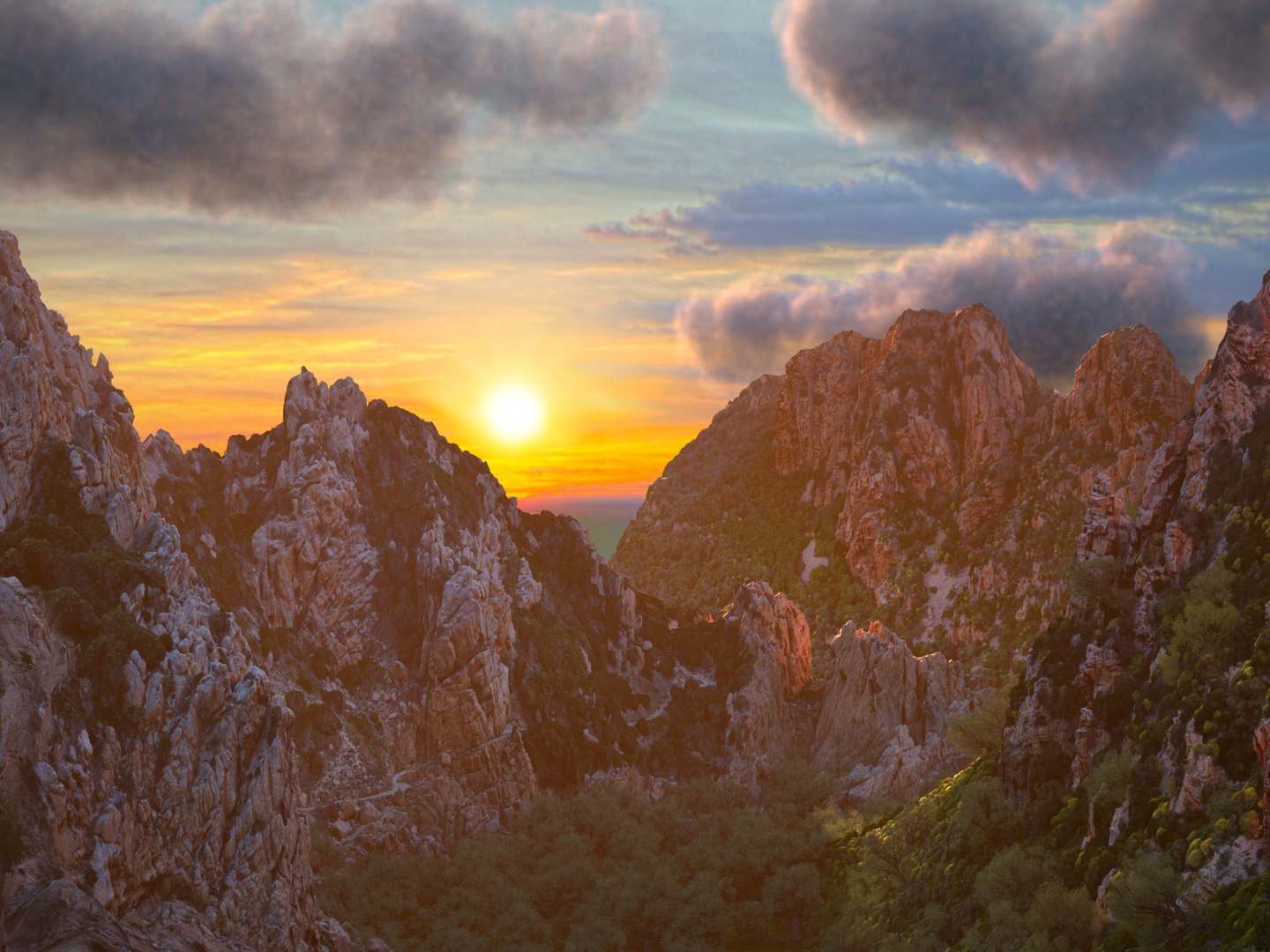 Sunset Valley Model - TurboSquid 2059457