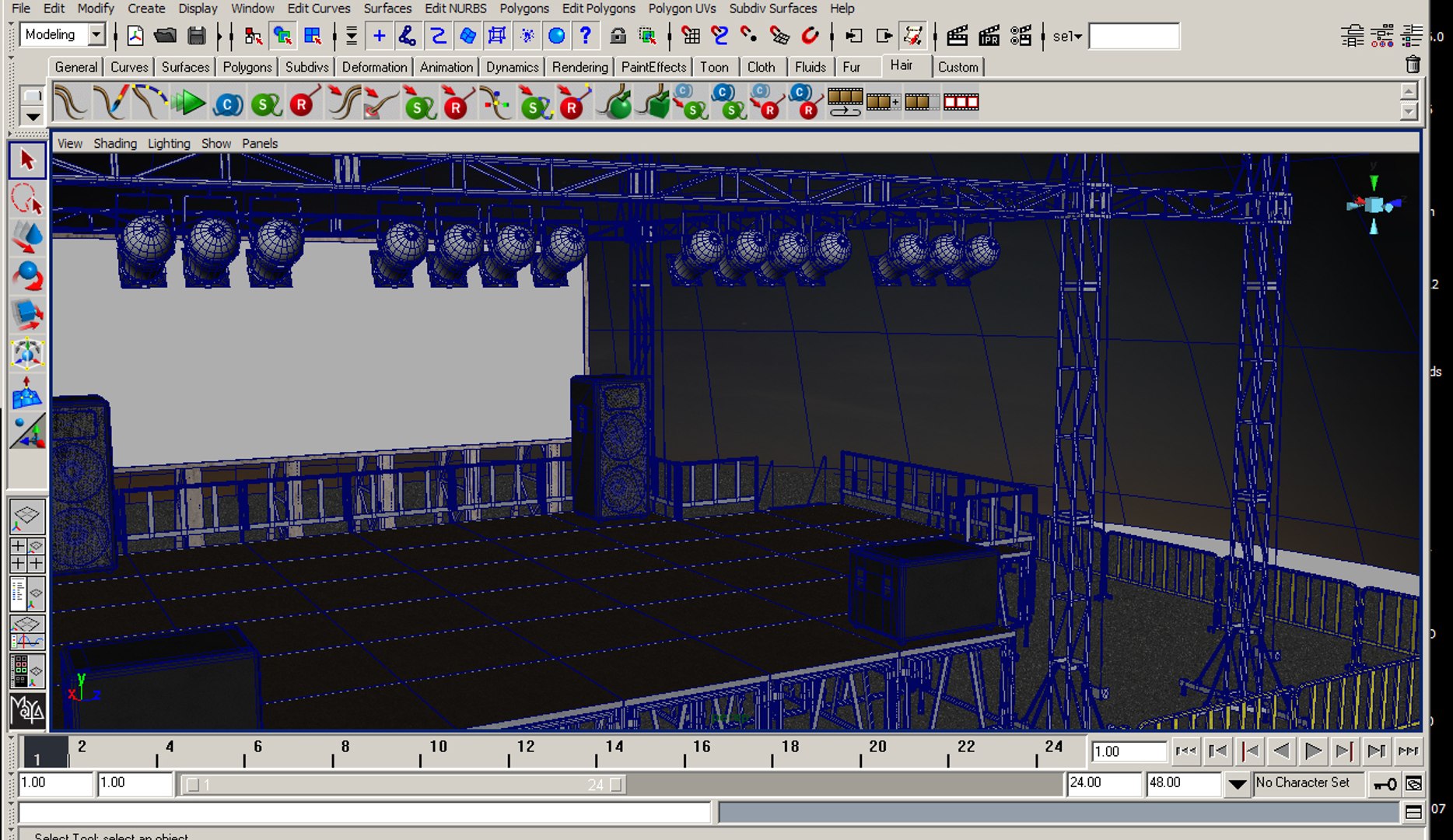 stage lights obj