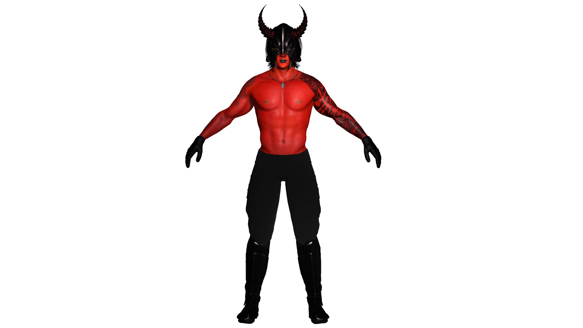 3D AAA 3D FANTASY MALE CHARACTER - THE DEVIL WARRIOR 01 Model ...