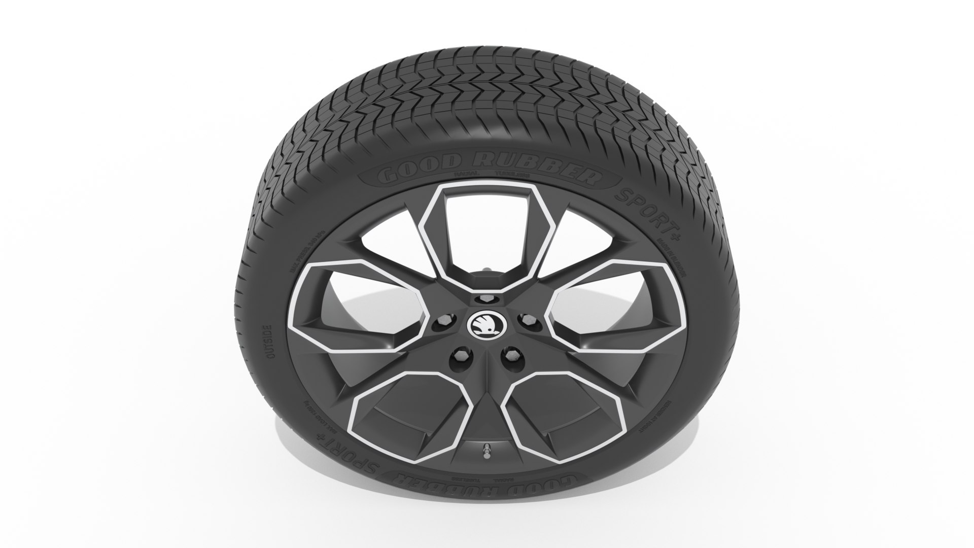 Skoda Extrem Rims 19 inch Tires 3D model - TurboSquid 2155804