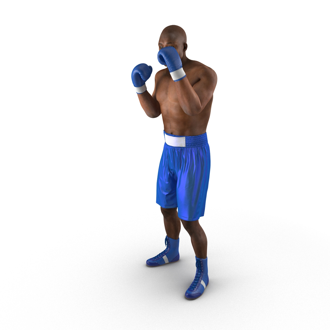 African American Boxer 2 3d Model