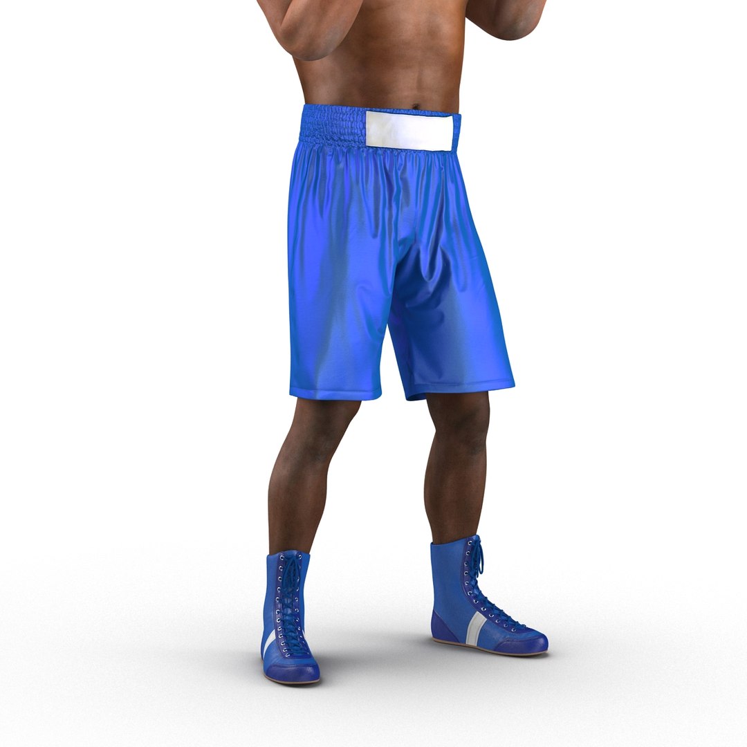 african american boxer 2 3d model