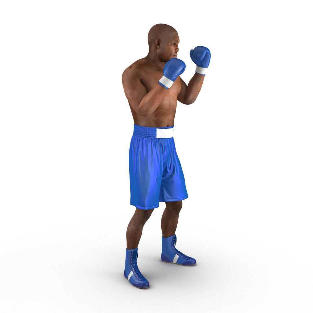 African American Boxer 2 3d Model